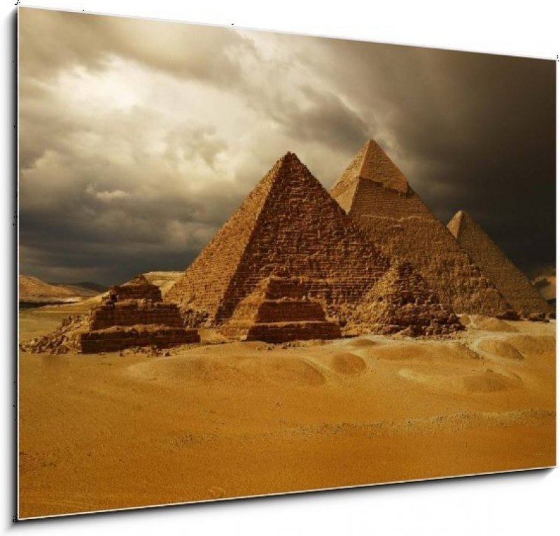 Obraz 1D - 100 x 70 cm - Pyramids of Giza, Cheops pyramid Pyramidy v ...