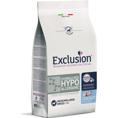 Exclusion Diet Hydrolyzed Hypoallergenic Medium/Large s rybou a kukuřičným škrobem 2 x 12 kg od ...