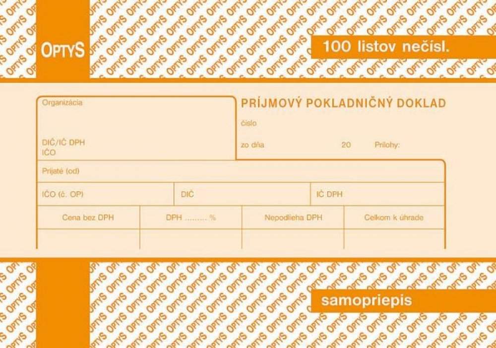 Optys 1091 Příjmový pokladní doklad A6 samopropisovací 2x50 listů od 44 Kč na Hledejceny.cz
