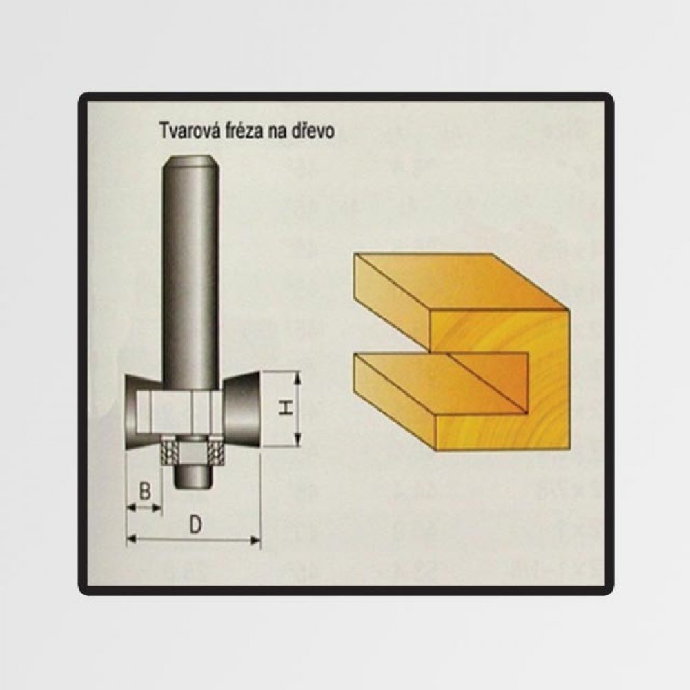 STAVTOOL Tvarové frézy do dřeva různé typy a rozměry Rozměr: 9,4x8mm ...
