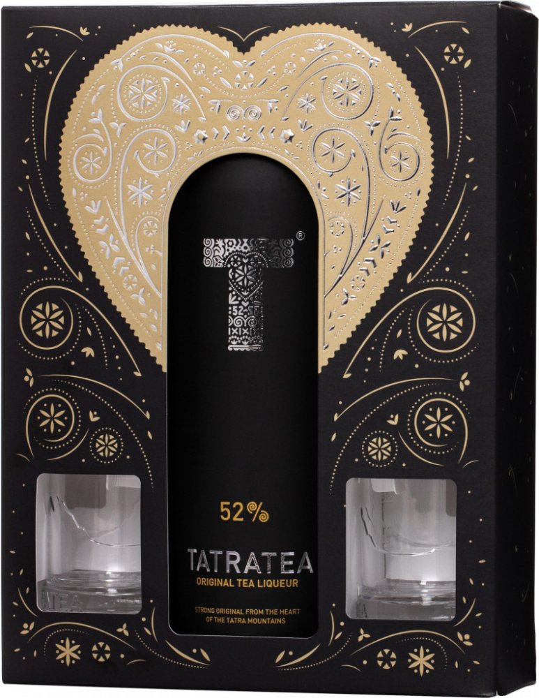 Tatratea Original 52% 0,7 l (dárkové balení 2 sklenice) – Zboží Mobilmania