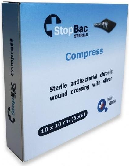 STOPBAC Kompres na chronické rány antibakteriální SBS Compres 12 x 12 ...