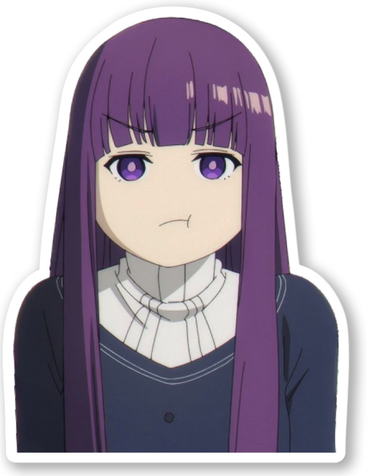 Frieren Samolepka Fern meme face od 29 Kč - Heureka.cz