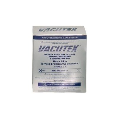Vacutex Capillary Wound Dressings 10 x 10 cm,kapilární krytí pro vlhké ...