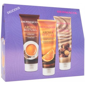 Dermacol Aroma Ritual sprchový gel Belgian Chocolate 250 ml + sprchový ...