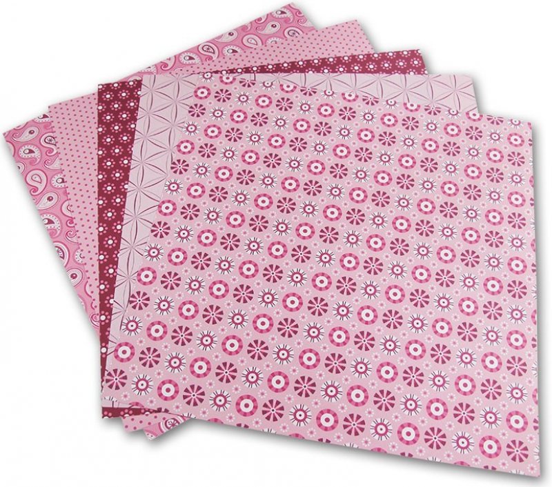 Folia 463/1010 Origami papír Basics 80 g/m2 10 x 10 cm 50 archů růžový ...