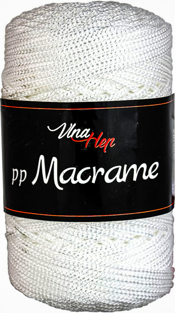 Pletací / háčkovací příze Vlna-Hep PP MACRAME 4002 bílá, jednobarevná, 100g/85m od 53 Kč ...
