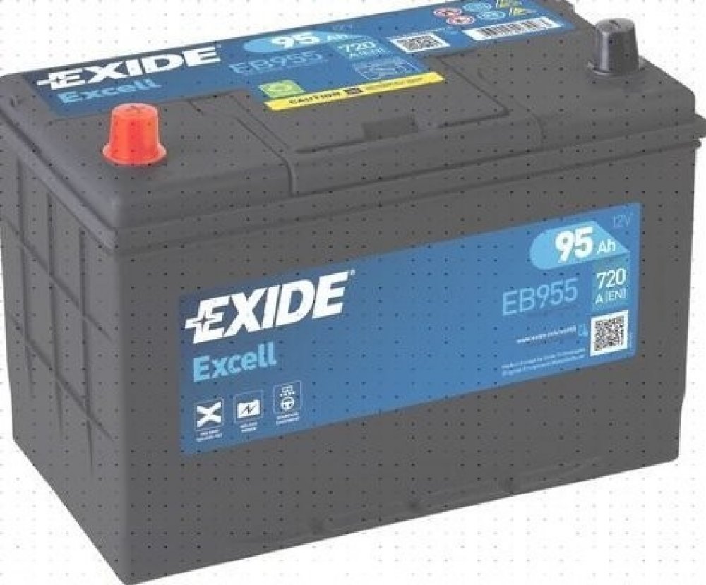 Exide Excell 12V 95Ah 720A EB955 – Zboží Mobilmania
