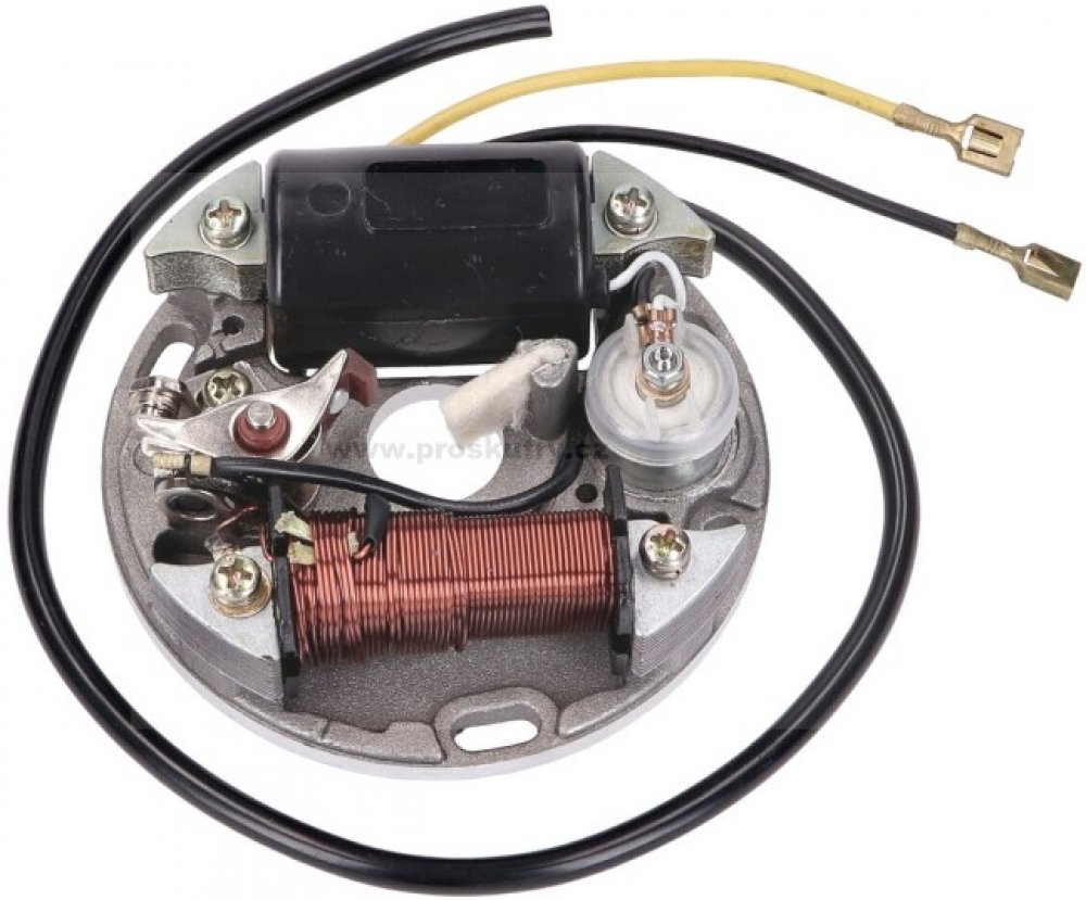 Stator pro pravotočivé zapalování s přerušovačem, 6V a 17W pro motor ...