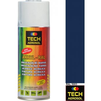TECH AEROSOL Univerzální akrylová barva ve spreji 400 ml RAL 5003 safírová modrá lesk od 109 Kč ...