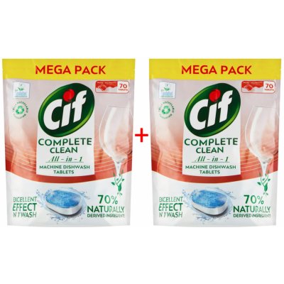 Cif All in 1 Regular Tablety do myčky nádobí 2 x 70 ks od 679 Kč ...