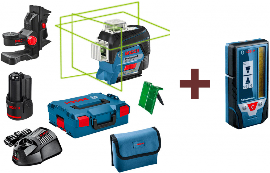 Bosch set GLL 3-80 CG + LR 7 Professional 0601063T00/CCB od 21 990 Kč ...