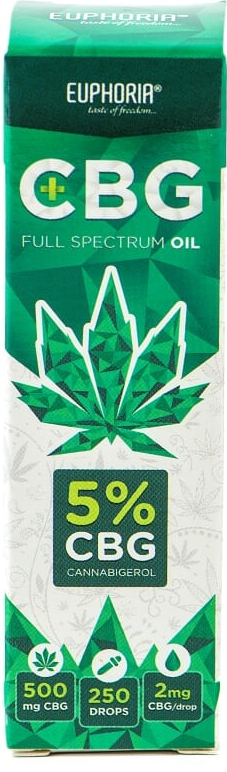 Euphoria CBG olej full spectrum 5% 500mg 10 ml od 449 Kč - Heureka.cz
