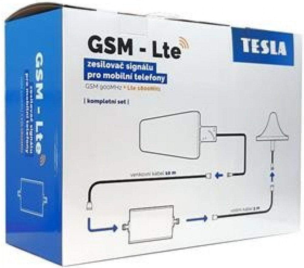 TESLA GSM-LTE - sada zesilovač/opakovač GSM signálu (900/1800 MHz ...