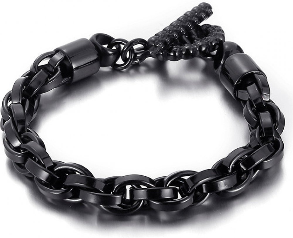 Náramky – Sam's Artisans náramek Memento Mori BLK chirurgická ocel INRM157