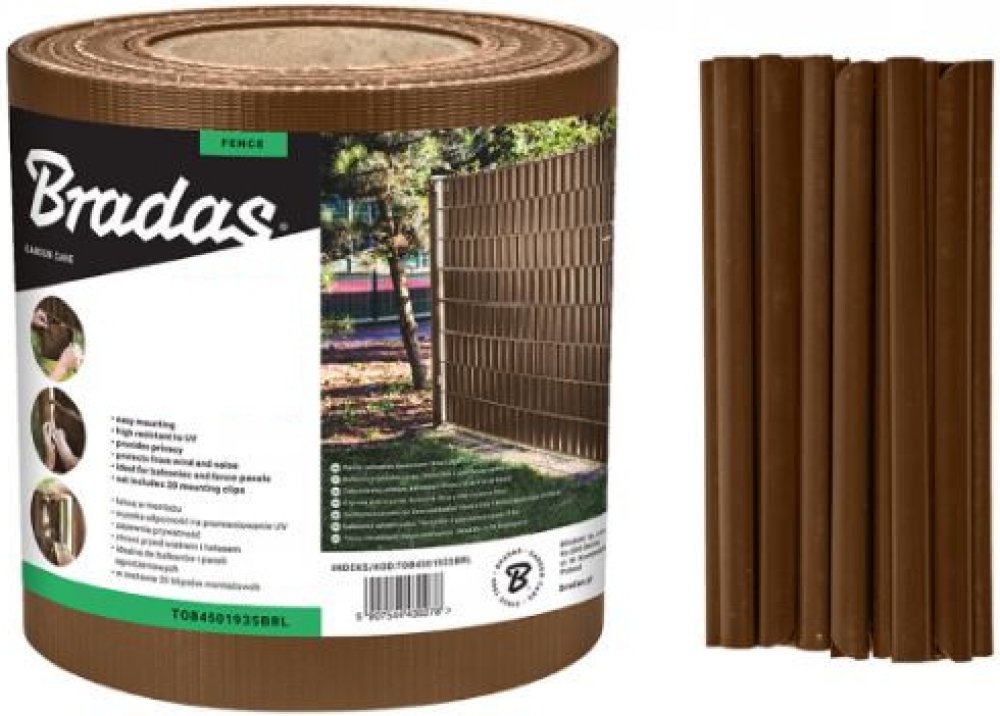 Stínící textilie – Bradas stínící fólie na plot 450g/m2 + spony 0,19 m ...