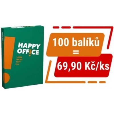 Happy Office A4 80 g (100 balíků) od 8 458 Kč - Heureka.cz