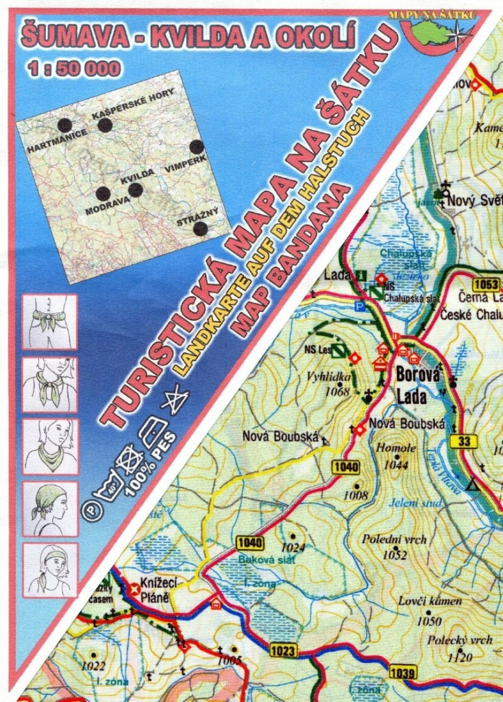 Excart Maps Šumava - Kvilda a okolí - mapa na šátku od 229 Kč - Heureka.cz
