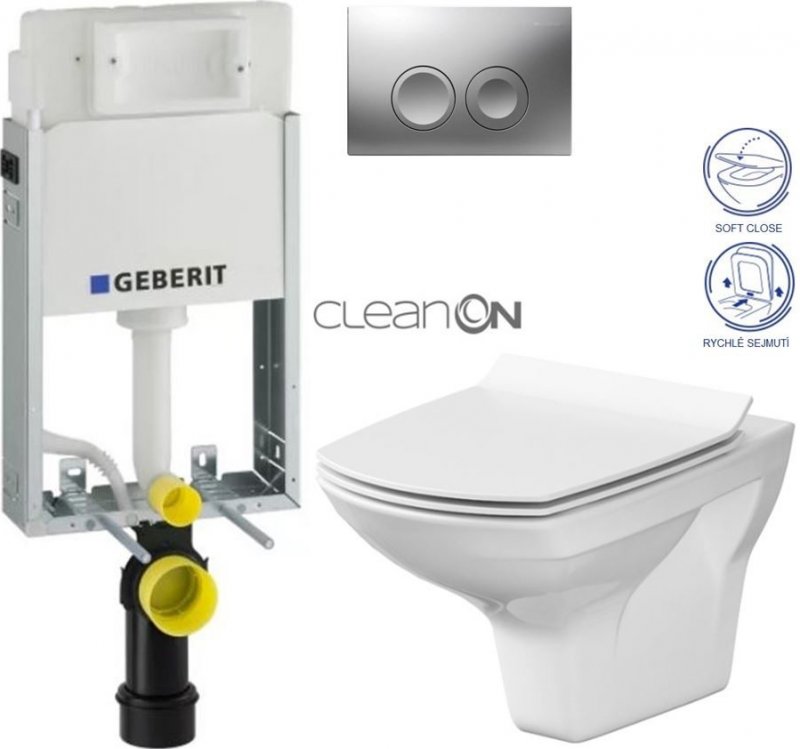 Geberit KOMBIFIX Basic tlačítko DELTA 21 MAT WC CERSANIT CARINA ...