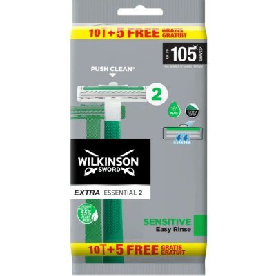 Wilkinson Sword Extra Essential 2 Sensitive 15 ks od 114 Kč - Heureka.cz