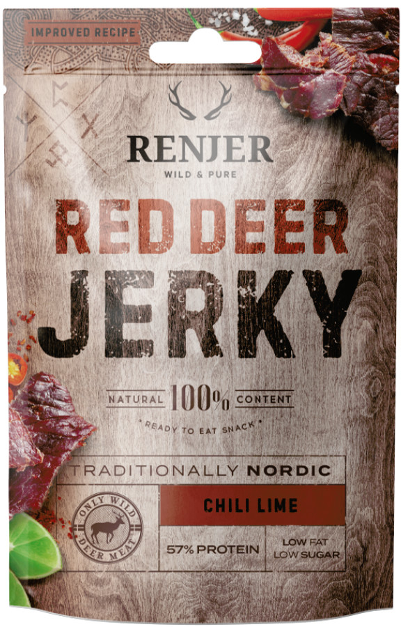 Renjer Jerky Jelení sušené maso chilli a limetka 25 g od 149 Kč ...