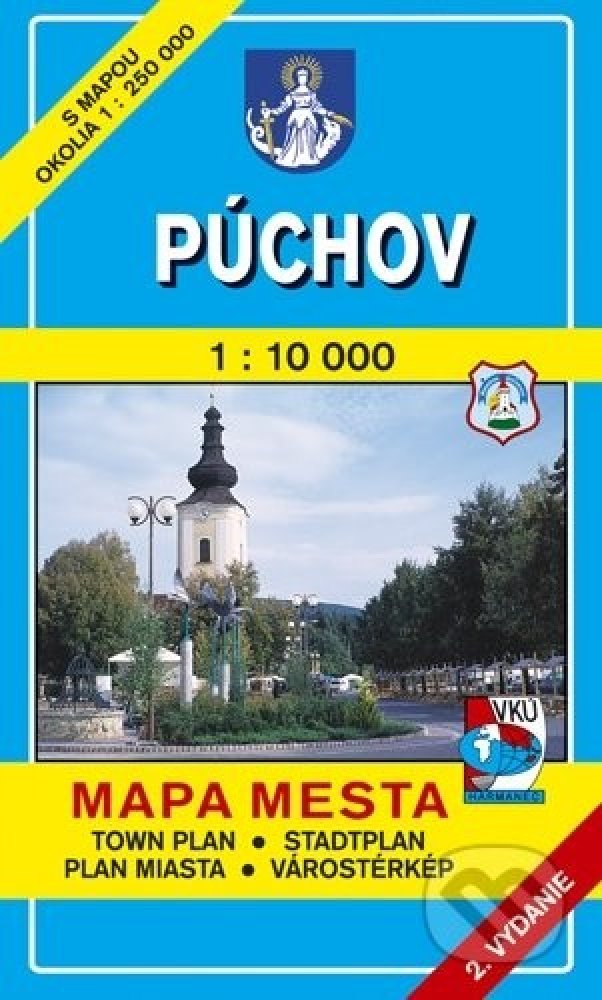 Púchov Mapa mesta Town plan Stadtplan Plan miasta Várostérkép – Zboží Dáma