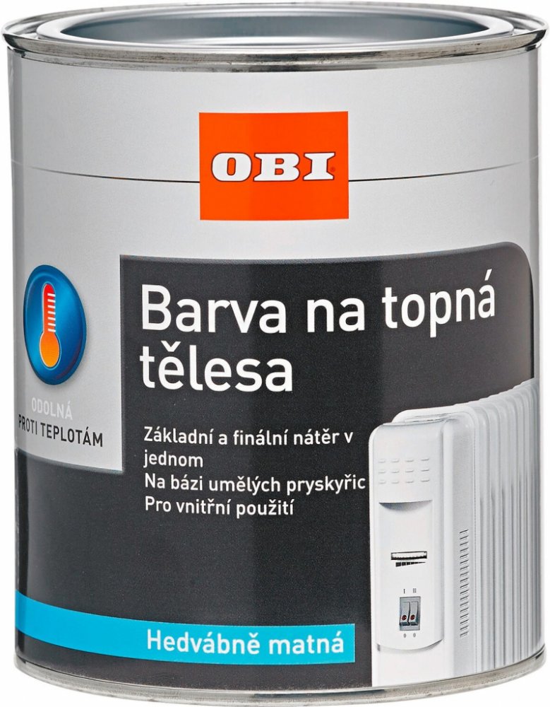 OBI Barva na topná tělesa bílá hedvábně matná 375 ml – Zboží Mobilmania