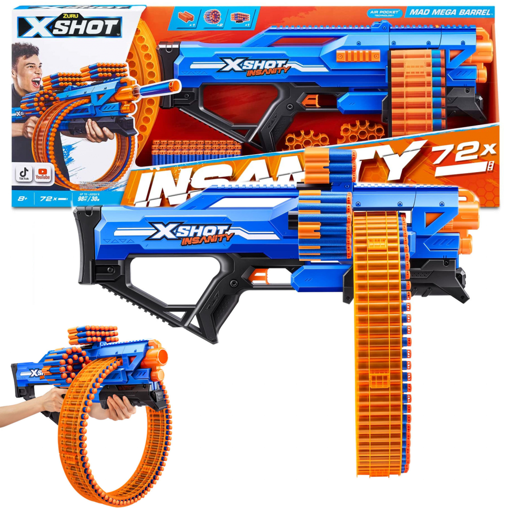 Zuru XShot X-Shot Insanity Mad Mega Barrel 72 nábojů od 1 189 Kč ...