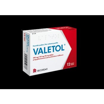 VALETOL POR 300MG/150MG/50MG TBL NOB 12 od 56 Kč - Heureka.cz