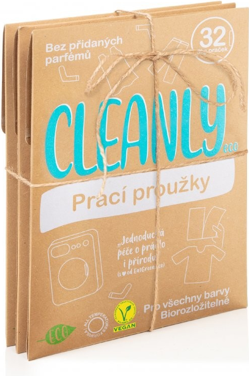 Cleanly Eco prací proužky na praní, 3 x 32 ks od 499 Kč - Heureka.cz