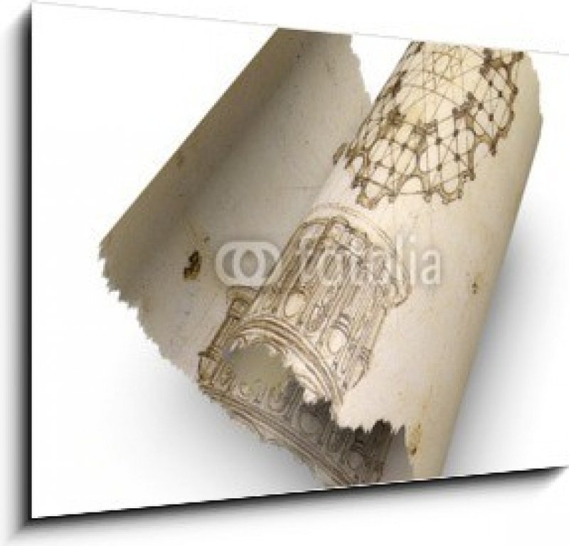 Obraz 1D - 100 x 70 cm - Carta pergamena papiro disegni antichi Carta ...