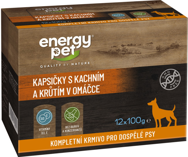 Energy Pet Kapsičky s kachním a krůtím v omáčce 12 x 100 g od 99 Kč ...
