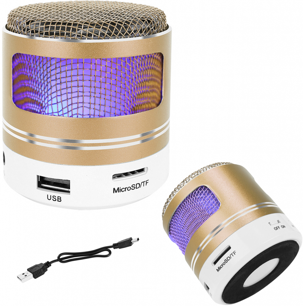 ISO 9097 LED Mini Bluetooth reproduktor zlatá od 189 Kč - Heureka.cz