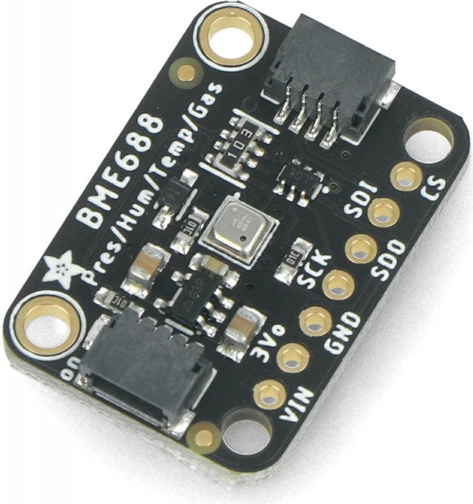 Adafruit 5046 Čidlo teploty vlhkosti tlaku a plynu BME688 - SPI / I2C ...