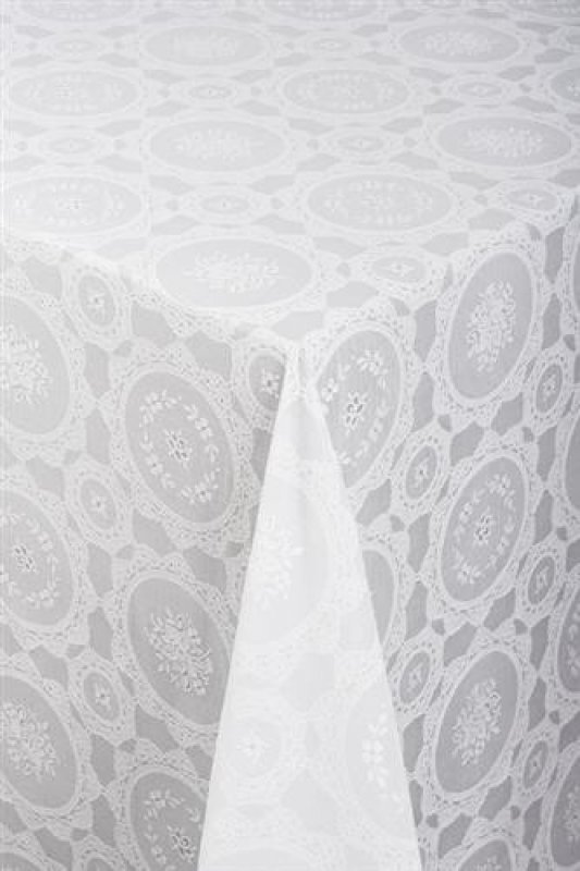 Ubrus PVC 357669 metráž, 20 m x 138 cm, transparentní květy s lístky ...