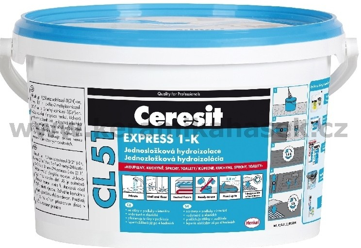 CERESIT CL 51 EXPRESS 1-K jednosložková hydroizolace 15 kg, 15 kg od 2 ...