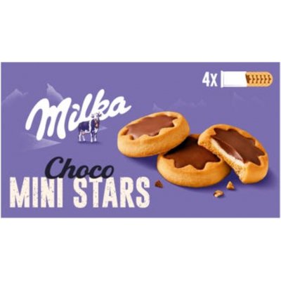 Milka Choco Mini Stars sušenky mléčná náplň a čokoláda 150 g od 49 Kč ...