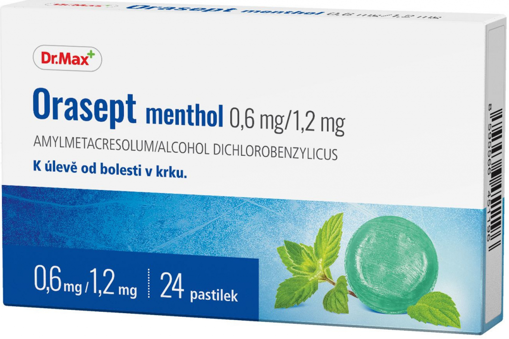 ORASEPT MENTHOL ORM 0,6MG/1,2MG PAS 24 od 135 Kč - Heureka.cz
