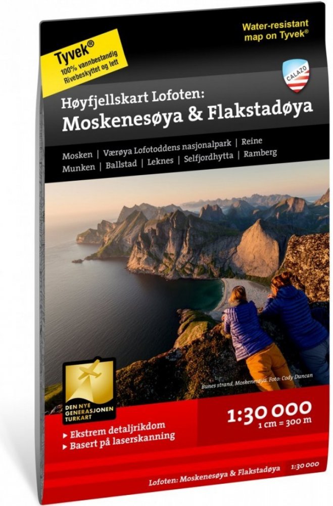 Hoyfjellskart Lofoten: Moskenes - turistická mapa Lofoty 1:30 000 ...
