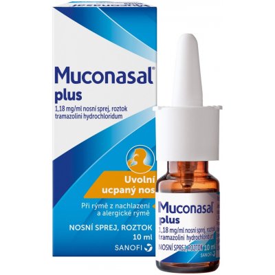 MUCONASAL PLUS NAS 1,18MG/ML NAS SPR SOL 1X10ML od 105 Kč - Heureka.cz