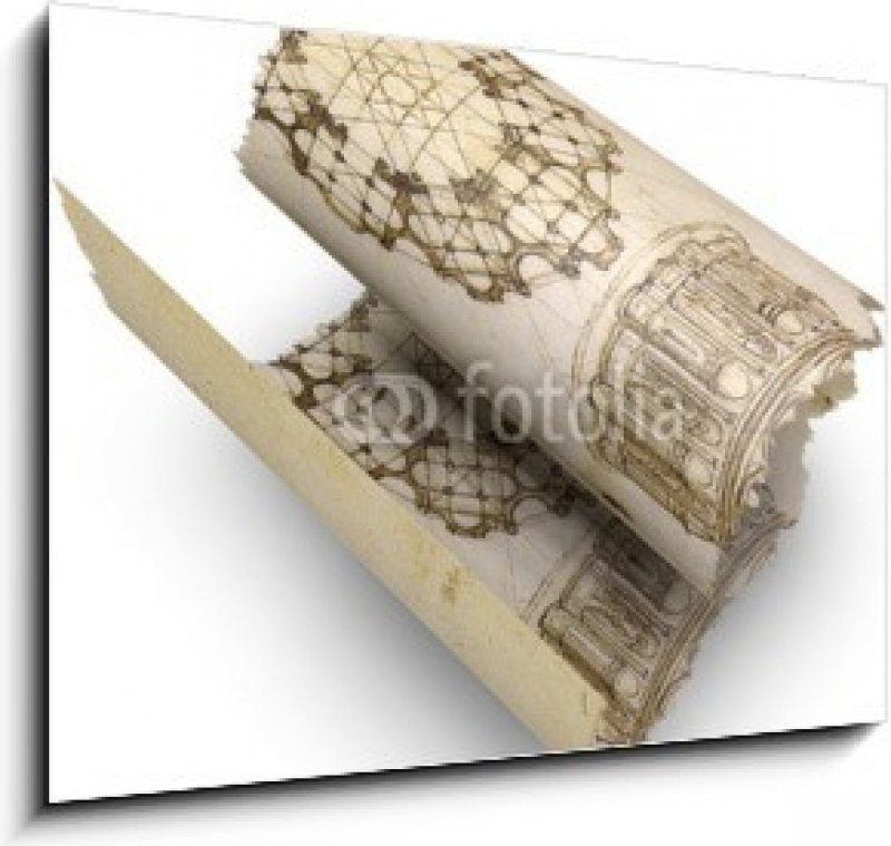 Obraz 1D - 100 x 70 cm - Carta pergamena papiro disegni antichi Carta ...