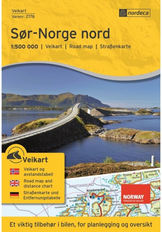 Automapa Jižní Norsko - sever 1:500 000 Veikart Sor-Norge Nord – Zboží ...