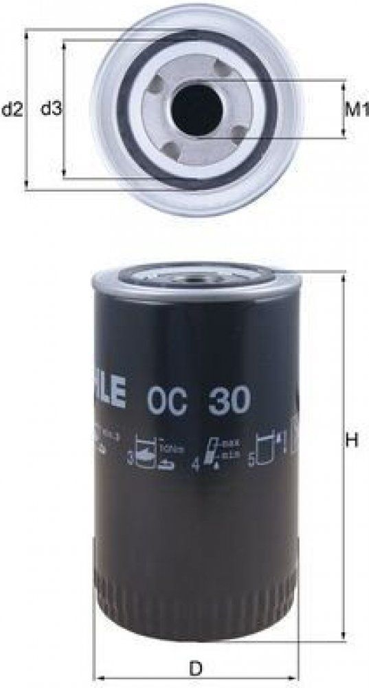 Olejový filtr MAHLE OC 30 | Zboží Auto