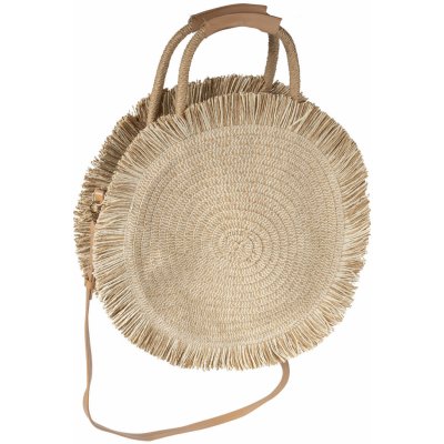 Velká kulatá slaměná plážová taška s třásněmi od 745 Kč - Heureka.cz