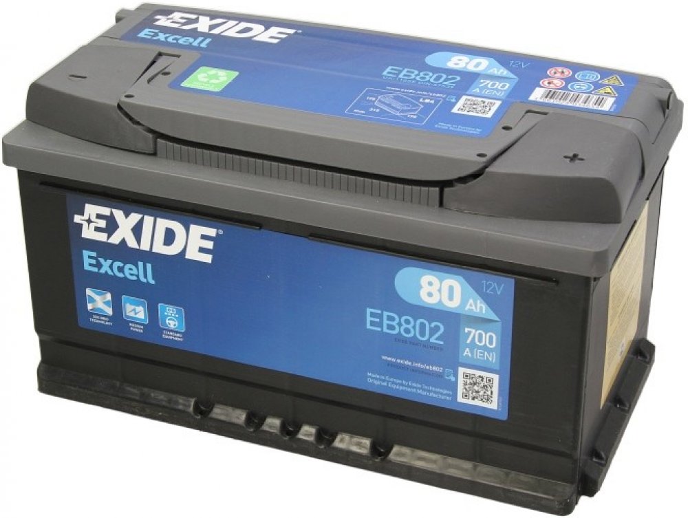 Exide Excell 12V 80Ah 700A EB802 | Zboží Auto