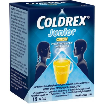 COLDREX JUNIOR CITRON POR 300MG/5MG/20MG POR PLV SOL SCC 10 I od 104 Kč ...