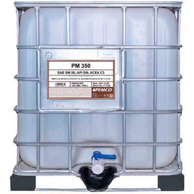 PEMCO 350 5W-30 C3 1000 l od 94 389 Kč - Heureka.cz