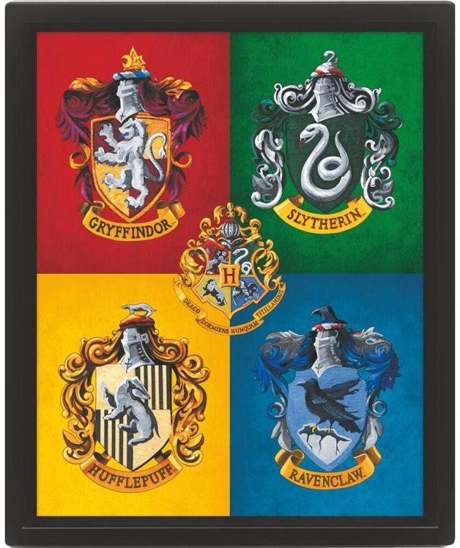 Harry Potter : Erby barevné - 3D Obraz s rámem 3D Obraz (s rámem ...