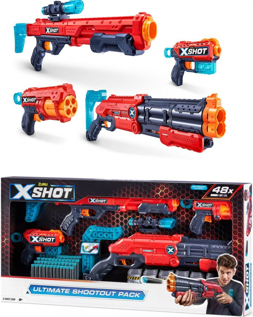 Zuru x-shot x shot excel ultimate shootout package od 761 Kč - Heureka.cz