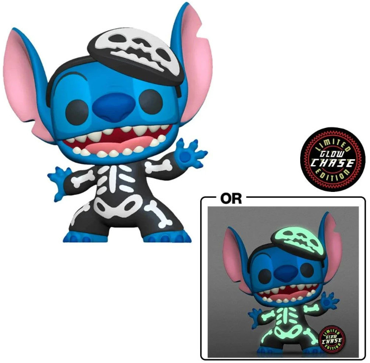Funko POP! 1234 Lilo and Stitch Skeleton Stitch Limited Glow Chase ...